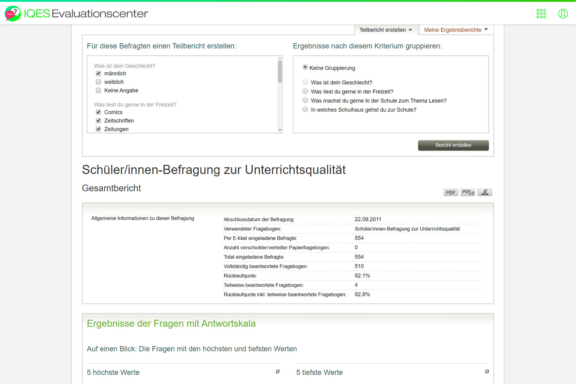 Evaluationscenter – IQES
