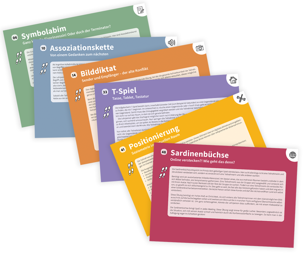 Kartenset Digitalen Unterricht und Online-Seminare lebendig gestalten – IQES